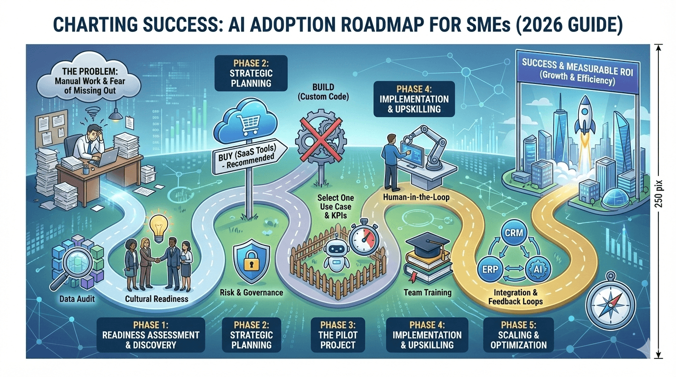 Charting Success Ai Adoption Roadmap For Smes 2026 Guide Aithinkerlab